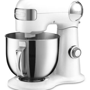 Cuisinart SM-50FR 5.5-Quart Stand Mixer, Brushed Chrome, White (Certified Refurbished)