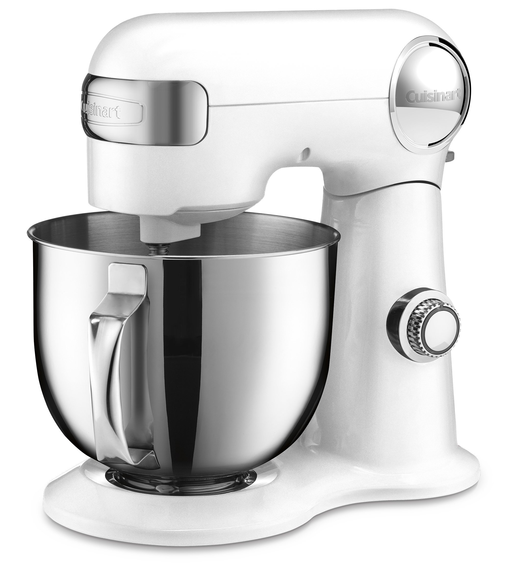 Cuisinart SM-50FR 5.5-Quart Stand Mixer, Brushed Chrome, White (Certified Refurbished)