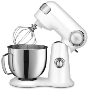 Cuisinart SM-50FR 5.5-Quart Stand Mixer, Brushed Chrome, White (Certified Refurbished)