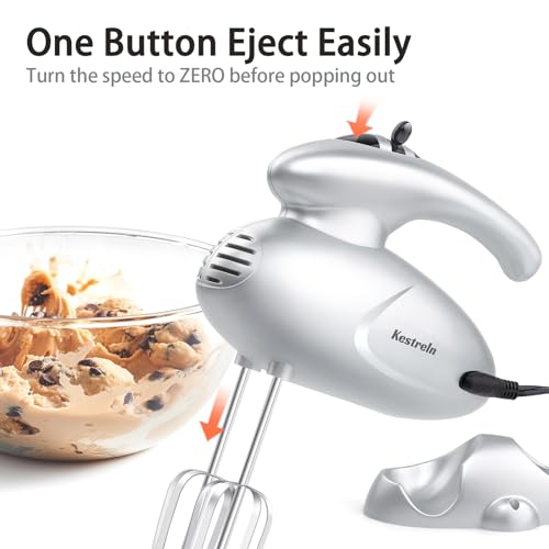 Kestreln Hand Mixer Electric Handheld with Stand Base for Kitchen Baking Cake, Dough, Powerful Mixing for Mashed Potatoes 1