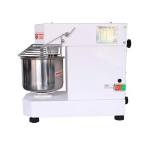 hakka commercial dough mixer, 5 qt spiral mixer food mixer machine dual rotating dough kneading machine with food-grade stainless steel bowl, security shield & timer