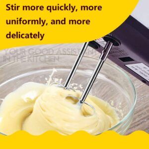 SFXFJ Hand Mixer Electric, 7 Speeds, 100 Watts, 110 Voltage, Stainless Steel Rods, Dough Hooks & Mixer Beaters for Dressings, Frosting, Meringues & More, High Capacity Whisk, White