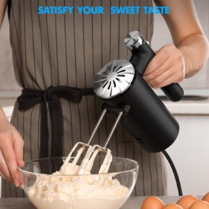 Hand Mixer Electric, Mixer Electric Continuously Variable Speed Control Mixers Kitchen Handheld, Eject Button / 5 Stainless Steel Accessories/Turbo Boost/Self-Control Speed for Baking Cake Egg Cream