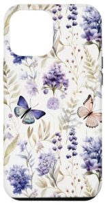 iphone 14 pro max case flower printed butterfly cover protective cover phone case