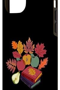 iPhone 14 Pro Max Thanksgiving Autumn Leaves Fall Season Apples Pear Books Case