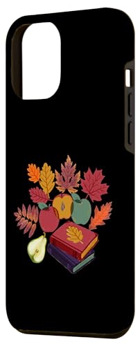 iPhone 14 Pro Max Thanksgiving Autumn Leaves Fall Season Apples Pear Books Case