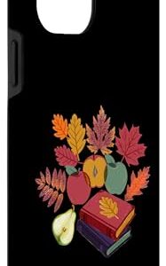 iPhone 14 Pro Max Thanksgiving Autumn Leaves Fall Season Apples Pear Books Case