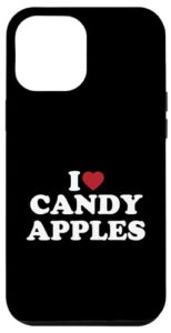 iphone 14 pro max i love candy apples, i heart candy apples case