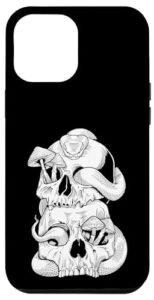 iphone 14 pro max skull mushrooms dead skulls satanic occult gothic case