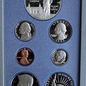 1986 S Prestige Proof Set 7-Coins in Original US Mint Packaging with COA Proof