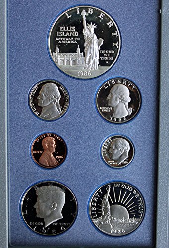 1986 S Prestige Proof Set 7-Coins in Original US Mint Packaging with COA Proof