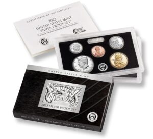 2023 s 2023-s us mint silver proof set of (10) pieces 23rh deep cameo proofs collection us mint proof