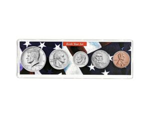 2023-5 coin birth year set in american flag holder collection seller uncirculated