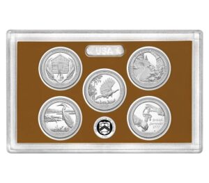 2015 america the beautiful 2015 atb proof set 5 coins deep cameo pristine no box or coa very good