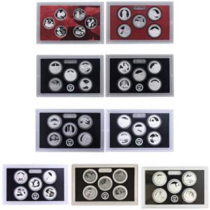 2018 s america the beautiful 2009-2017 s atb quarter 90% silver proof sets ~ no box or coa 46 coins silver proof