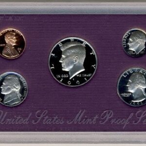 1991 S Clad Proof 5 Coin Set in Original Government Packaging Proof