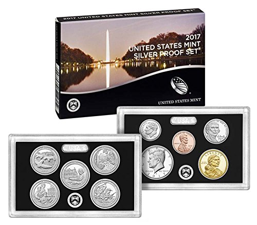 2017 S Silver Proof Set 2017 Silver Proof Set 10 Coins Complete With Box and COA Proof