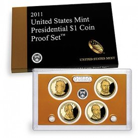 presidential proof set 2011 s 4 coin proof original box & certificate