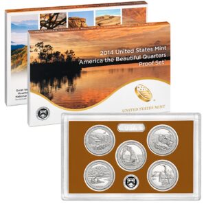 rare coins national park quarters proof set 2015 s 5 coin proof with box & certificate