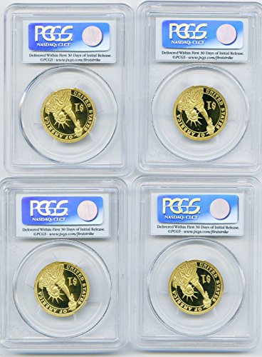 2011 S JOHNSON HAYES GARFIELD GRANT DOLLAR Set First Strike Proof PCGS PR-70