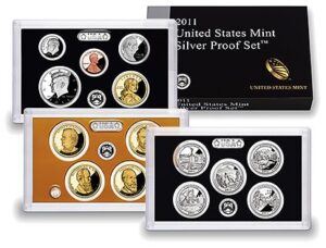 2011 proofs 2011 silver proof set 14 deep cameo coins complete very good