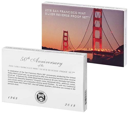 2018 S Reverse Silver Proof Set Brilliant Uncirculated