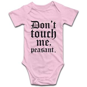 doqoseshy don't touch me peasant-baby onesie outfit boys girls romper short sleeve/sleeveless/long sleeve bodysuit