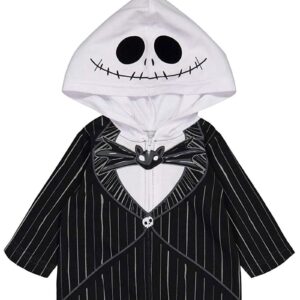 Disney Nightmare Before Christmas Jack Skellington Newborn Baby Boys Zip Up Coverall 0-6 Months