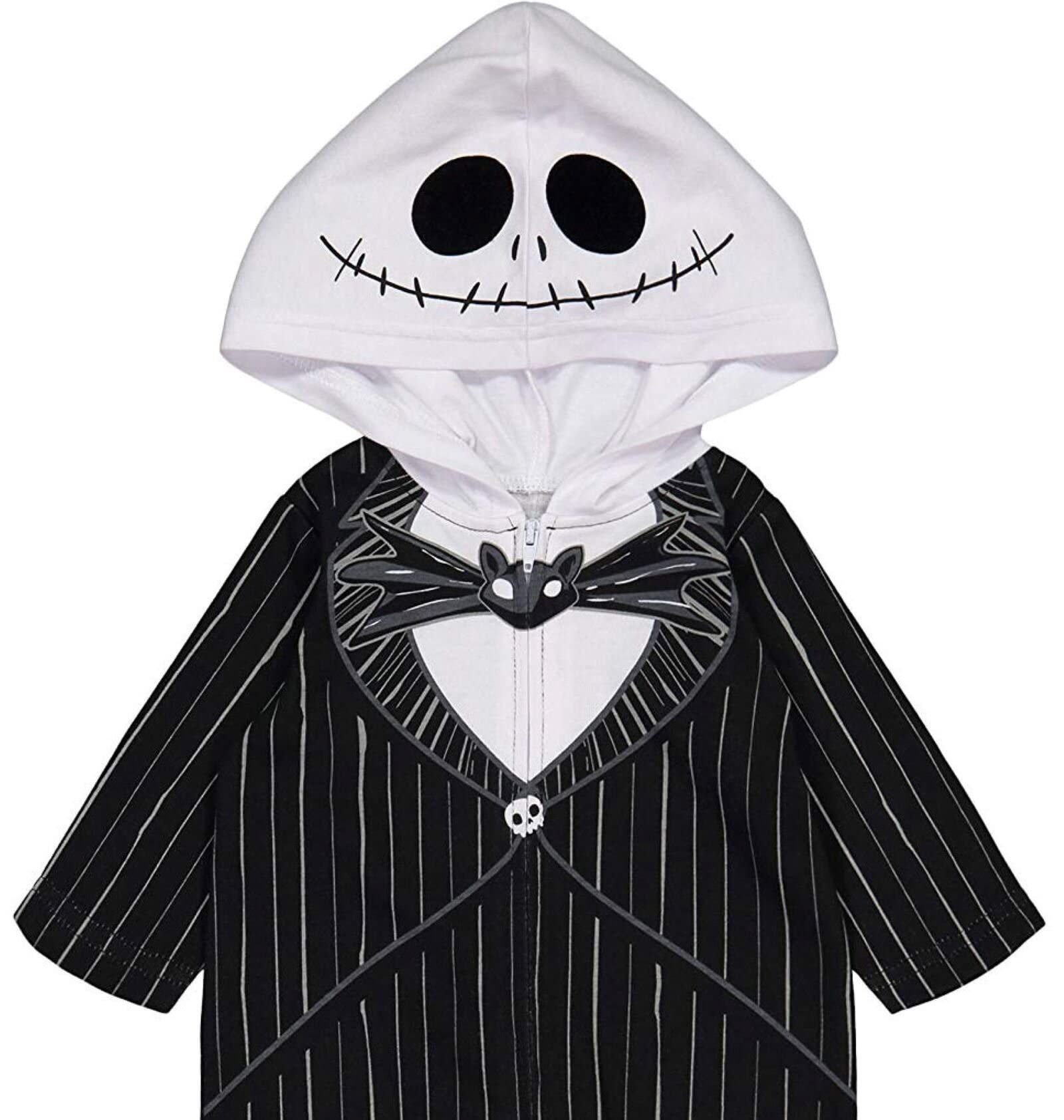 Disney Nightmare Before Christmas Jack Skellington Newborn Baby Boys Zip Up Coverall 0-6 Months