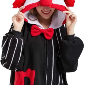 DarkCom Onesie Christmas Pajamas Adult Animal Halloween Costume Cosplay Clown One Piece Unisex Homewear Polar Fleece Sleepwear Small