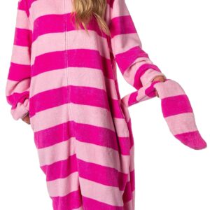 INTIMO Alice in Wonderland Cheshire Cat Unisex Costume Union Suit One Piece Pajama Outfit (Large/X-Large)