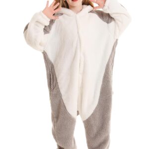 ATOZ Onesie for Kids, Animal Pajamas Halloween Cosplay Costume for Girls Boys, Koala 8-9Y