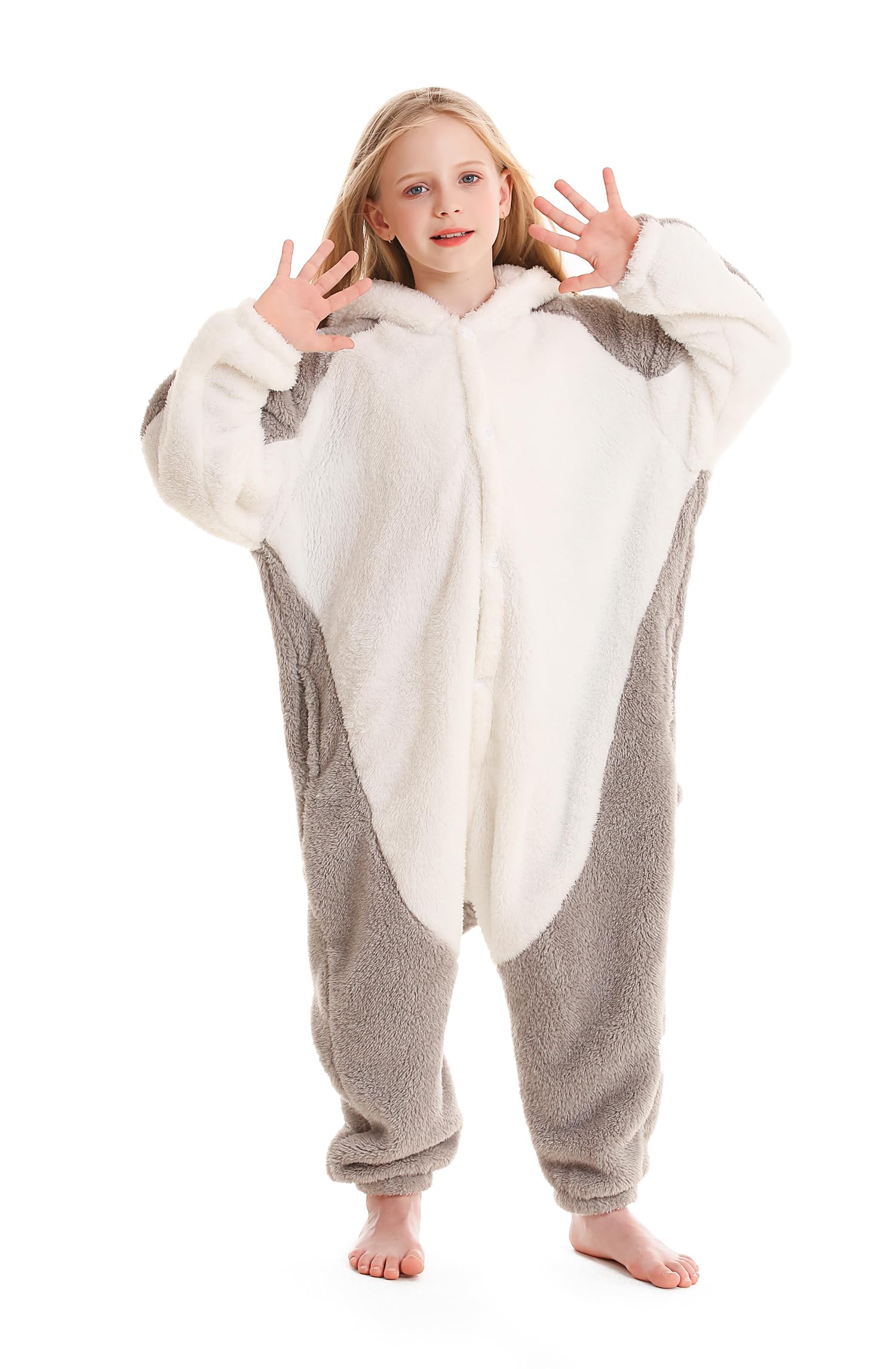 ATOZ Onesie for Kids, Animal Pajamas Halloween Cosplay Costume for Girls Boys, Koala 8-9Y