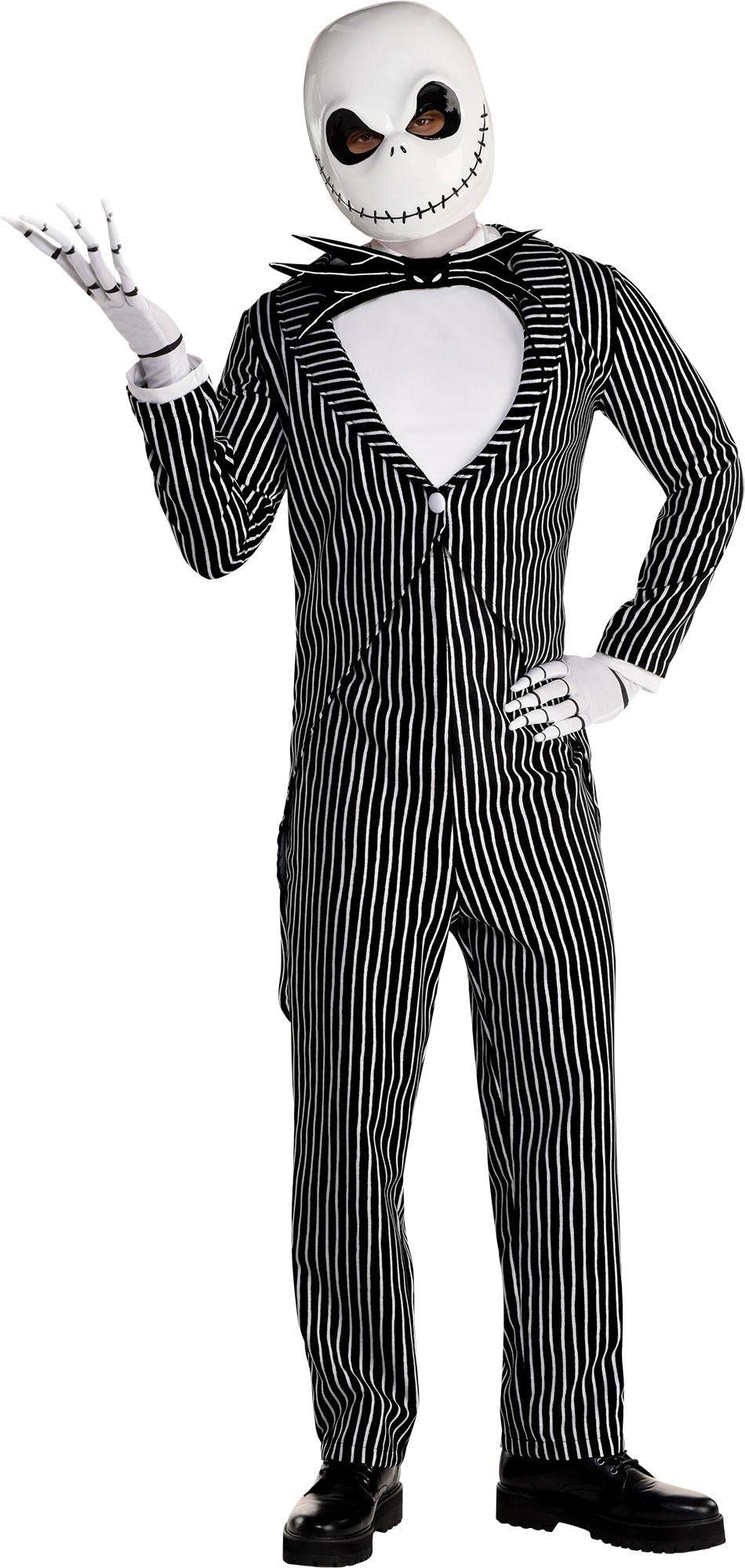 Amscan Jack Skellington Costume for Adults, Disney, Nightmare Before Christmas, Standard Size, with Accessories