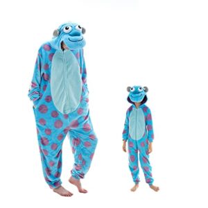 cosusket fitted unisex adult bear onesie pajamas, halloween flannel women's cosplay animal one piece costume