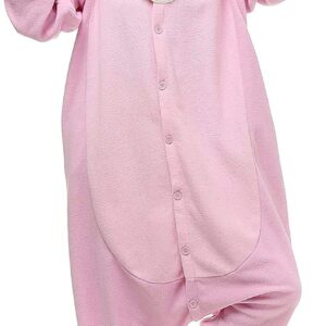 HAPPY LIVES Adult Women Onesie Pajama Halloween Costumes for Adult and Teenagers (Pink Stitch, X-Large)