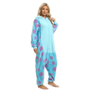 LABULA Slim Fit Unisex Adult Onesie Animal Pajamas Halloween Cosplay Sleepwear Purple