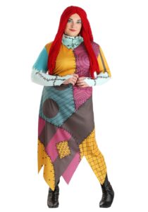 disney womens disguise the nightmare before christmas sally classic adult sized costumes, yellow/red/black/green, xl 18-20 us