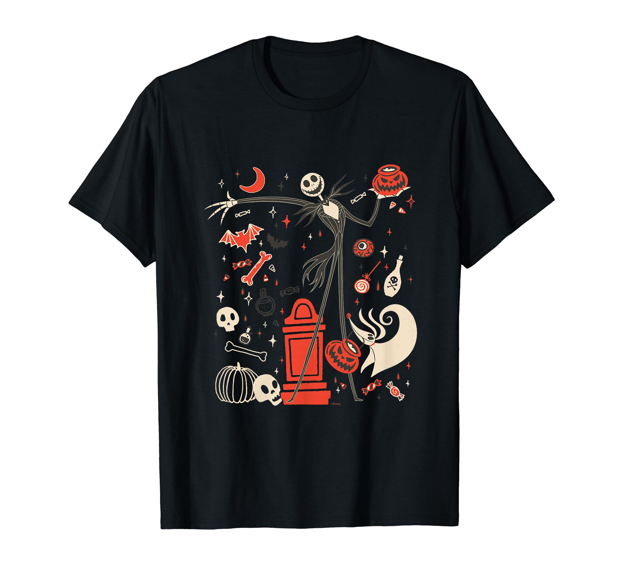 Disney The Nightmare Before Christmas Jack & Zero Halloween T-Shirt