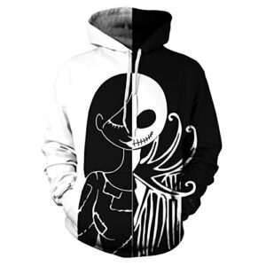 Prcescl Unisex Hoodie 3d Printing Role-Playing Novelty Hooded Sweatshirt 5-Small