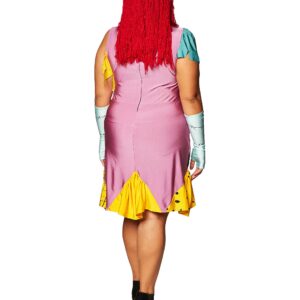 Disguise Tim Burtons The Nightmare Before Christmas Sally Glam Adult Costume,Yellow/Black/Purple,X-Large/18-20