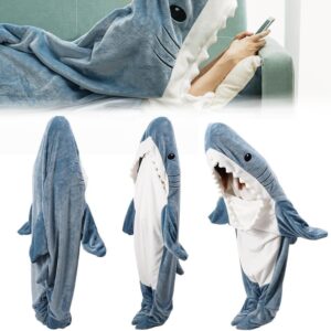 shark blanket adult, wearable shark blanket super soft cozy flannel hoodie, shark blanket hoodie sleeping bag shark onesie blanket for adults kids