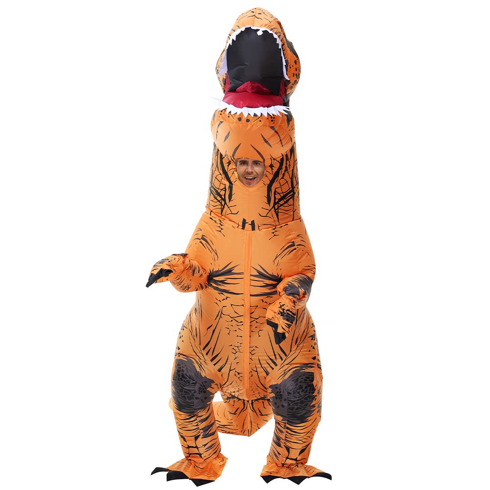 YOOVL Inflatable Dinosaur Costume Adult, Dinosaur Inflatable Costume for Adult, Blow Up Dinosaur Costume for Halloween Cosplay Party Christmas