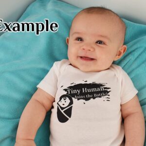 LOTR Baby Onesie - One Does Not Simply Crawl Into Mordor (3-6 Month - Black Fabric - Gold Design)