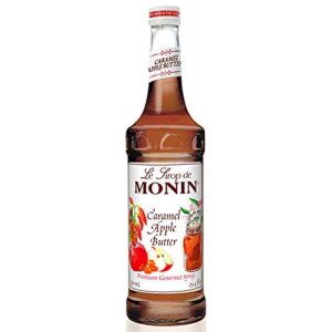 monin - caramel apple butter syrup, buttery caramel and cooked apple flavor, natural flavors, great for hot lattes, ciders, and seasonal cocktails, non-gmo, gluten-free (750 ml)