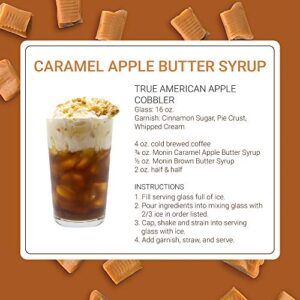 Monin - Caramel Apple Butter Syrup, Buttery Caramel and Cooked Apple Flavor, Natural Flavors, Great for Hot Lattes, Ciders, and Seasonal Cocktails, Non-GMO, Gluten-Free (750 ml)