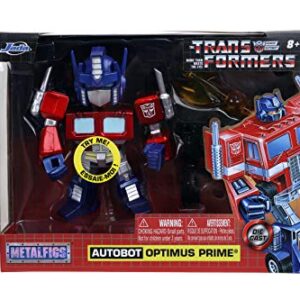 Jada Toys "Transformers G1 Optimus Prime Light-Up 4"" Die-cast Metal Collectible Figure, Toys for Kids and Adults