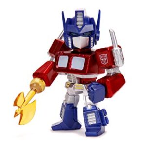 Jada Toys "Transformers G1 Optimus Prime Light-Up 4"" Die-cast Metal Collectible Figure, Toys for Kids and Adults