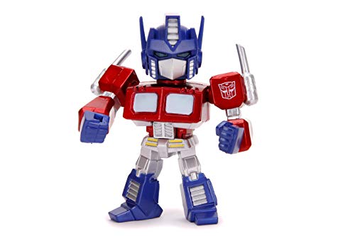 Jada Toys "Transformers G1 Optimus Prime Light-Up 4"" Die-cast Metal Collectible Figure, Toys for Kids and Adults