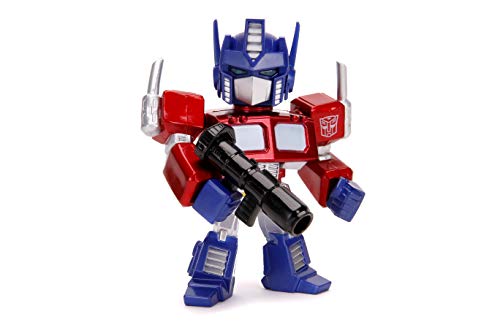 Jada Toys "Transformers G1 Optimus Prime Light-Up 4"" Die-cast Metal Collectible Figure, Toys for Kids and Adults